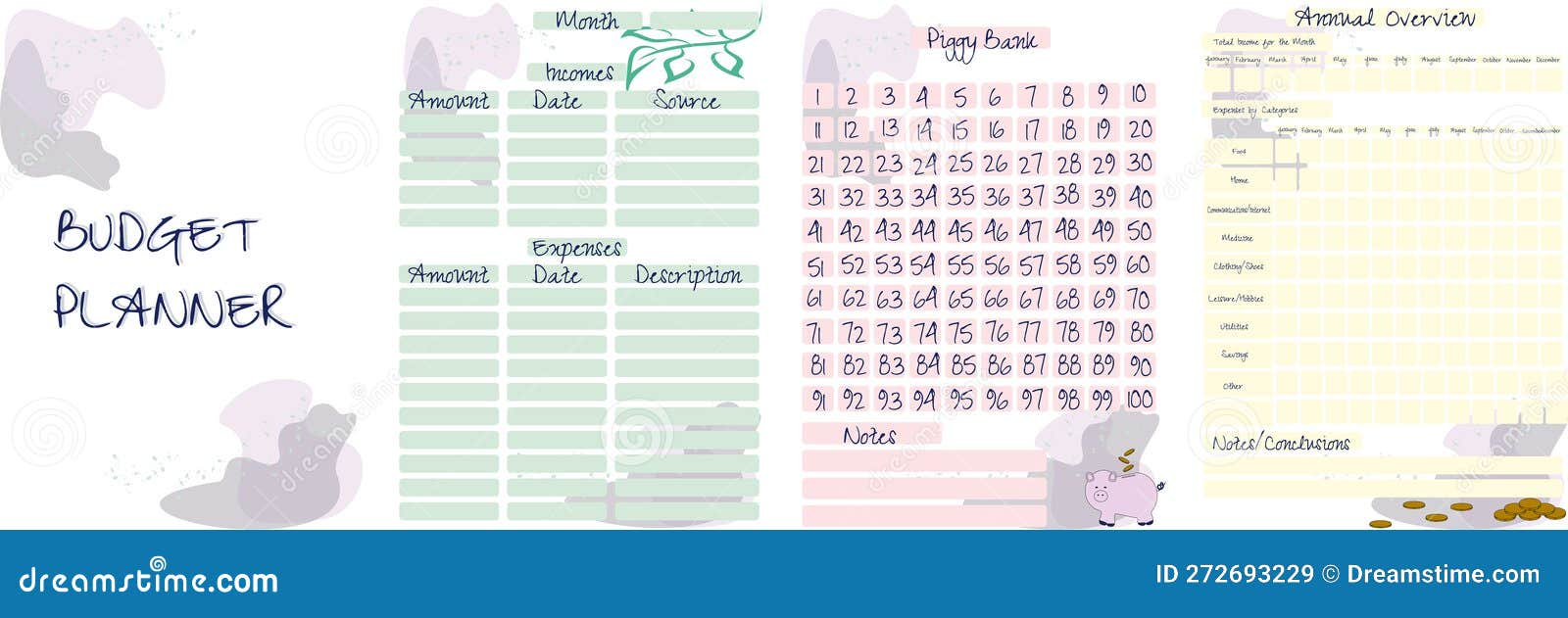 Budget Planner Motivation, Goals, Business, Plans in a Notebook Stock ...