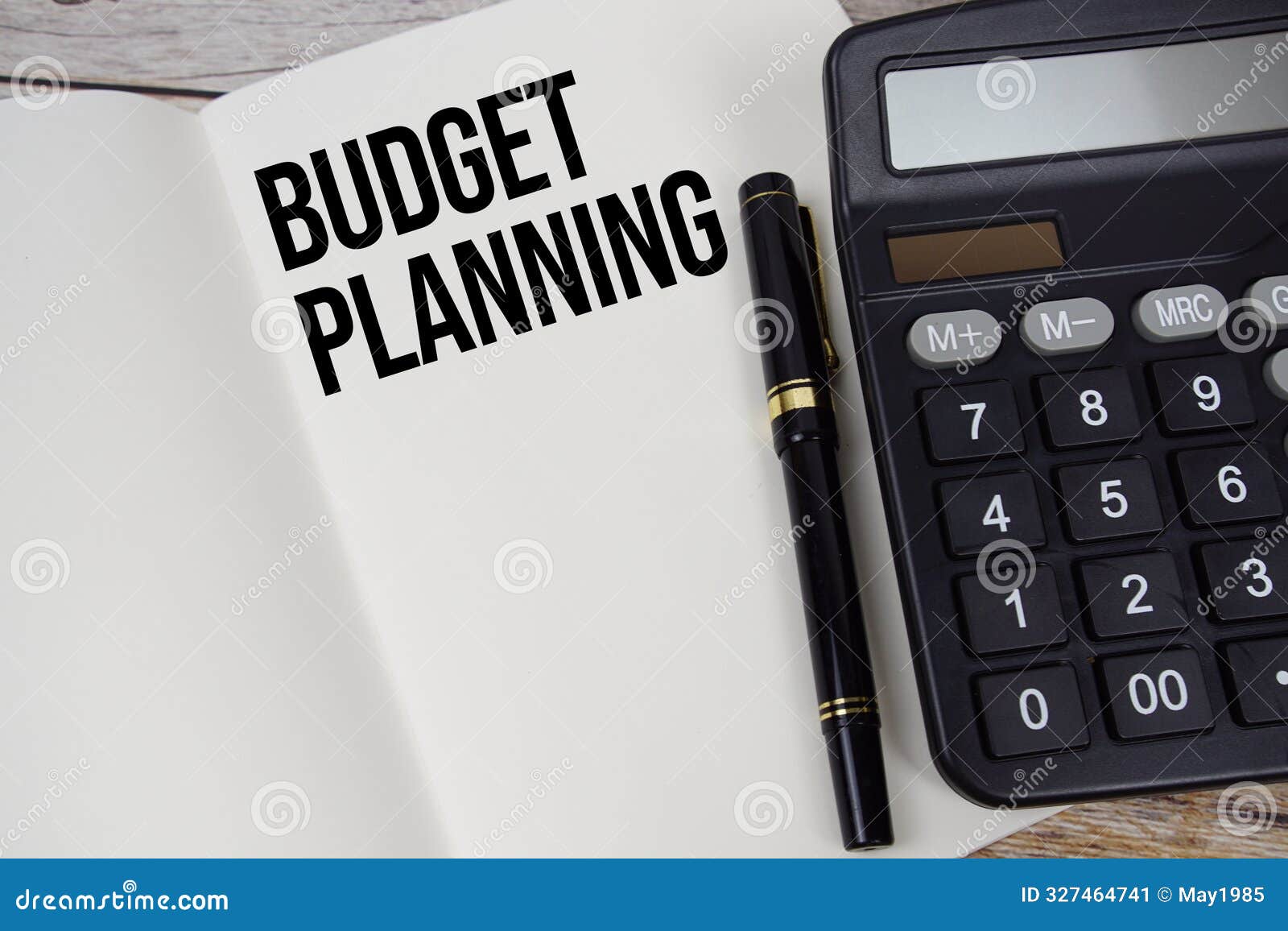 Budget Planning Text Message Written on Note Page with Calculator Top ...