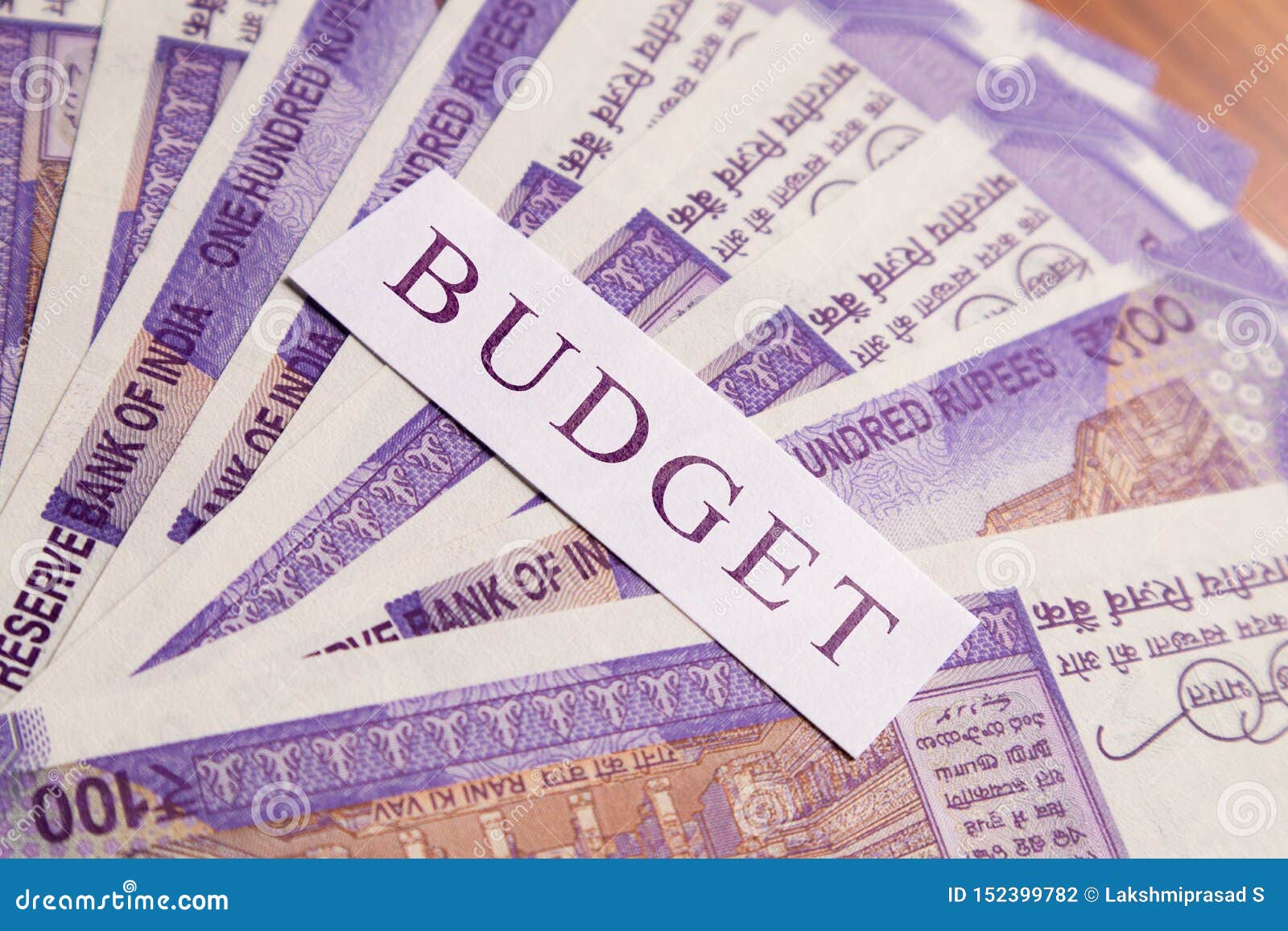 Budget Printed on New Indian Currency Notes Stock Photo - Image of ...