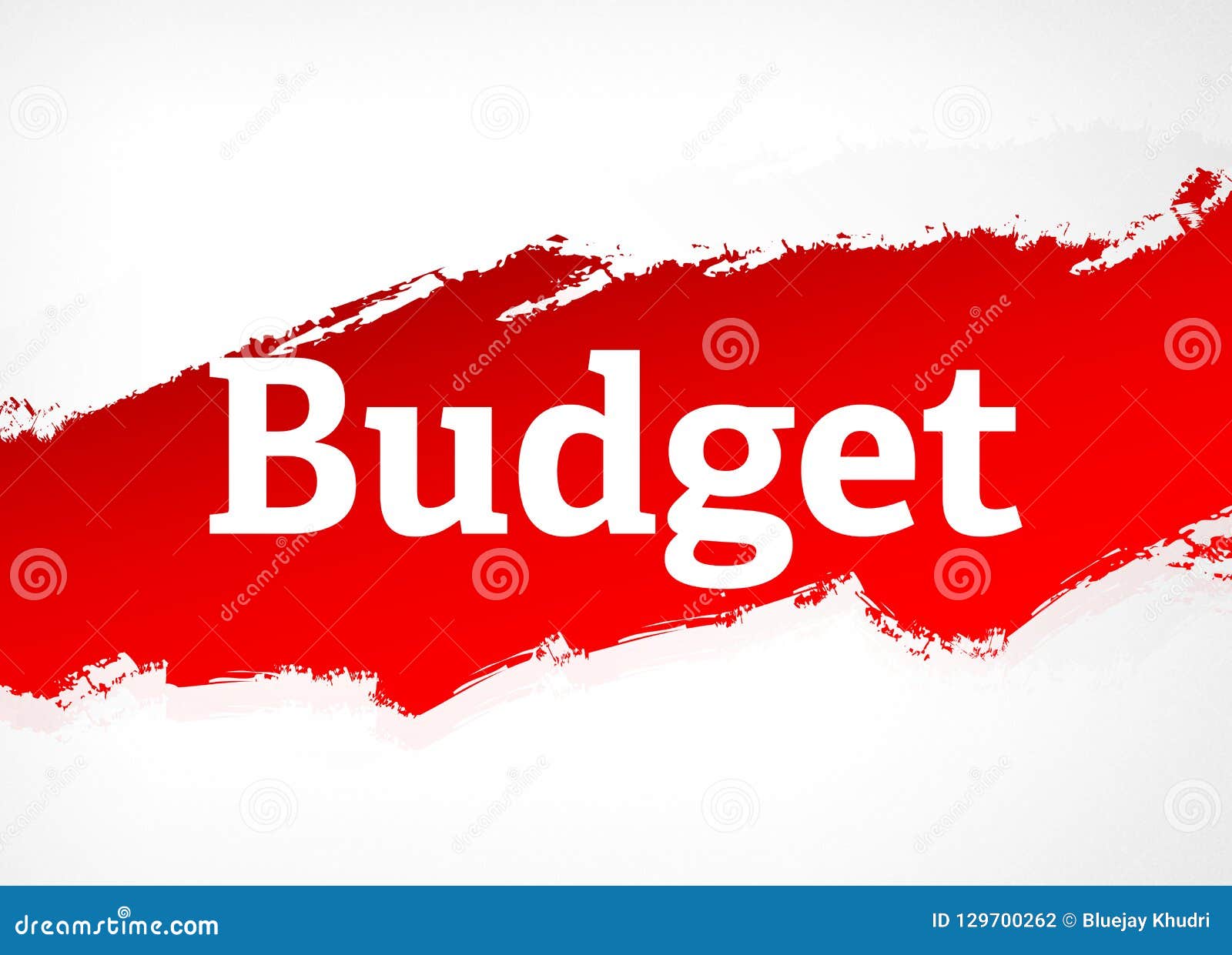 Budget Red Brush Abstract Background Illustration Stock Illustration ...