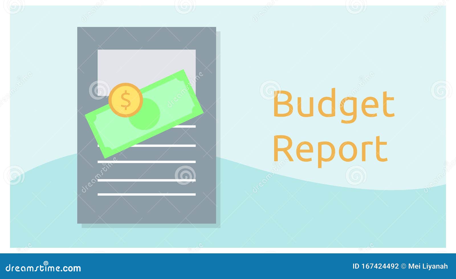 Budget Report Iconic Background Template. with Soft Colors and File ...