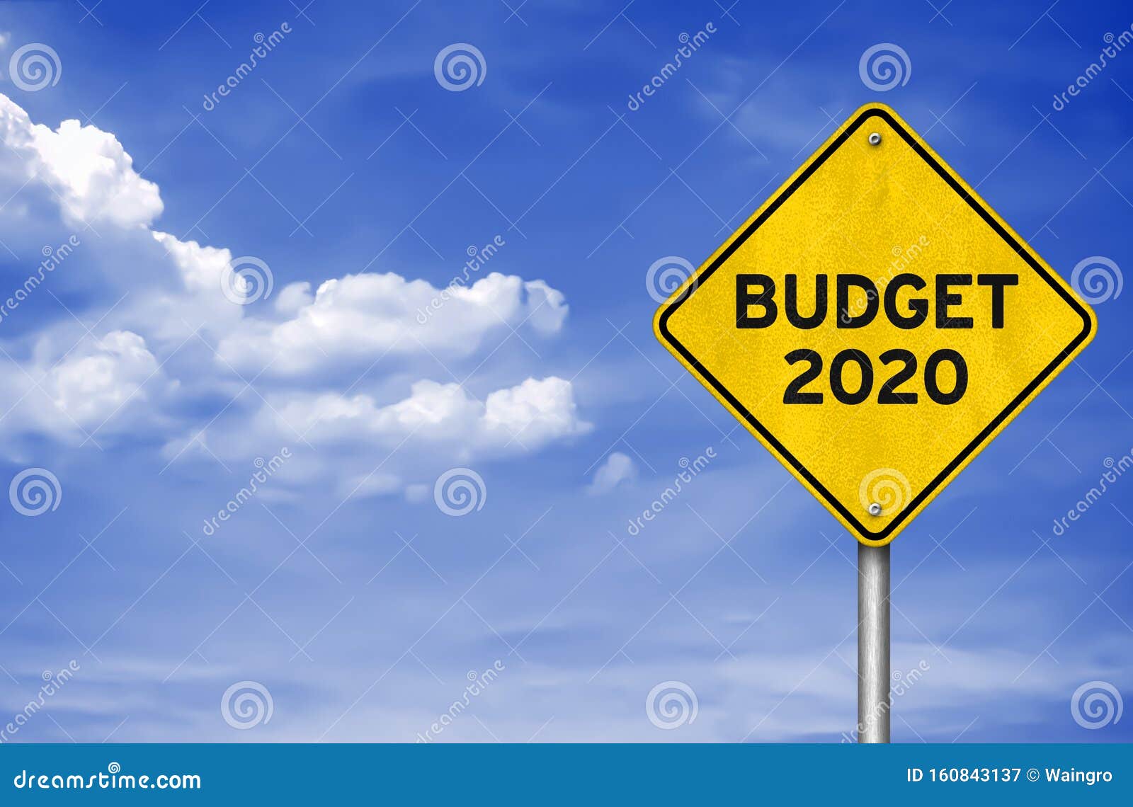 Budget 2020 Road Sign Information Stock Image - Image of bill, finance ...