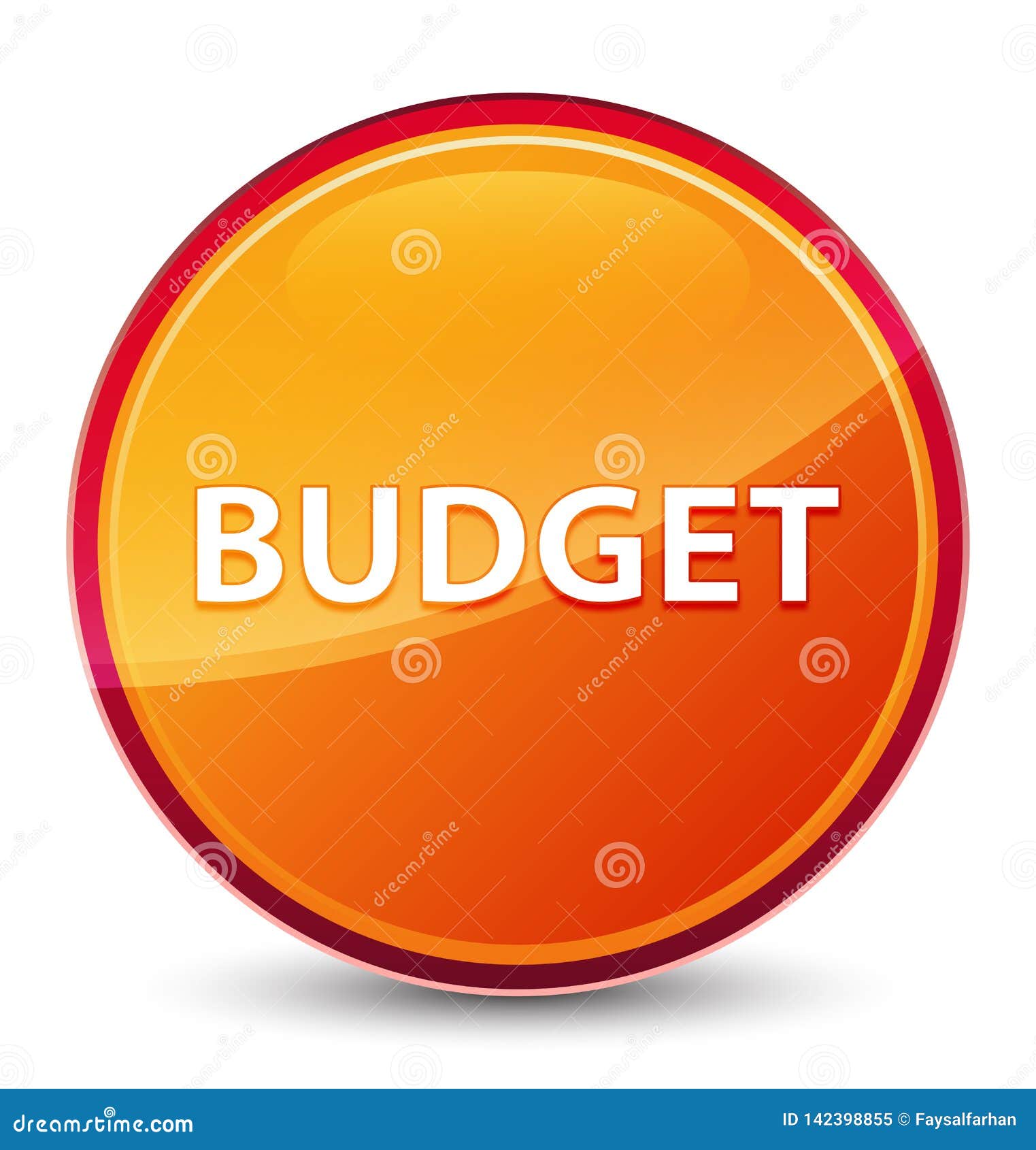 Budget Special Glassy Orange Round Button Stock Vector - Illustration ...