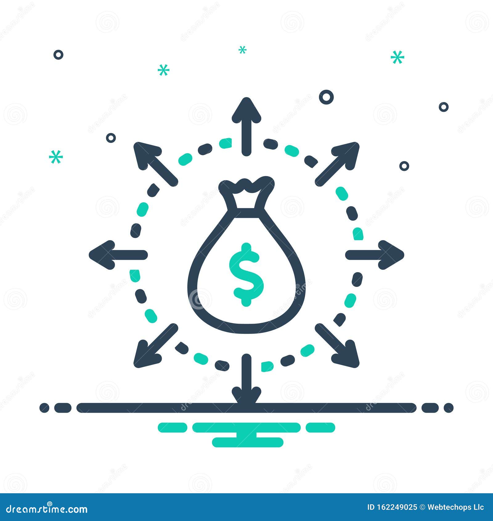 Mix Icon for Budget Spending, Budget and Spending Stock Vector ...