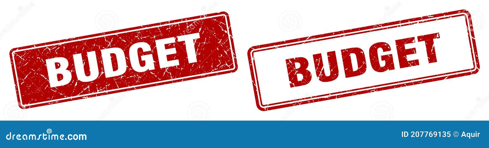 Budget Stamp Set. Budget Square Grunge Sign Stock Vector - Illustration ...