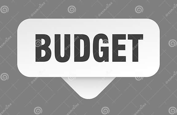 Budget Sticker. Budget Sign Isolated on Gray Background Stock Vector ...