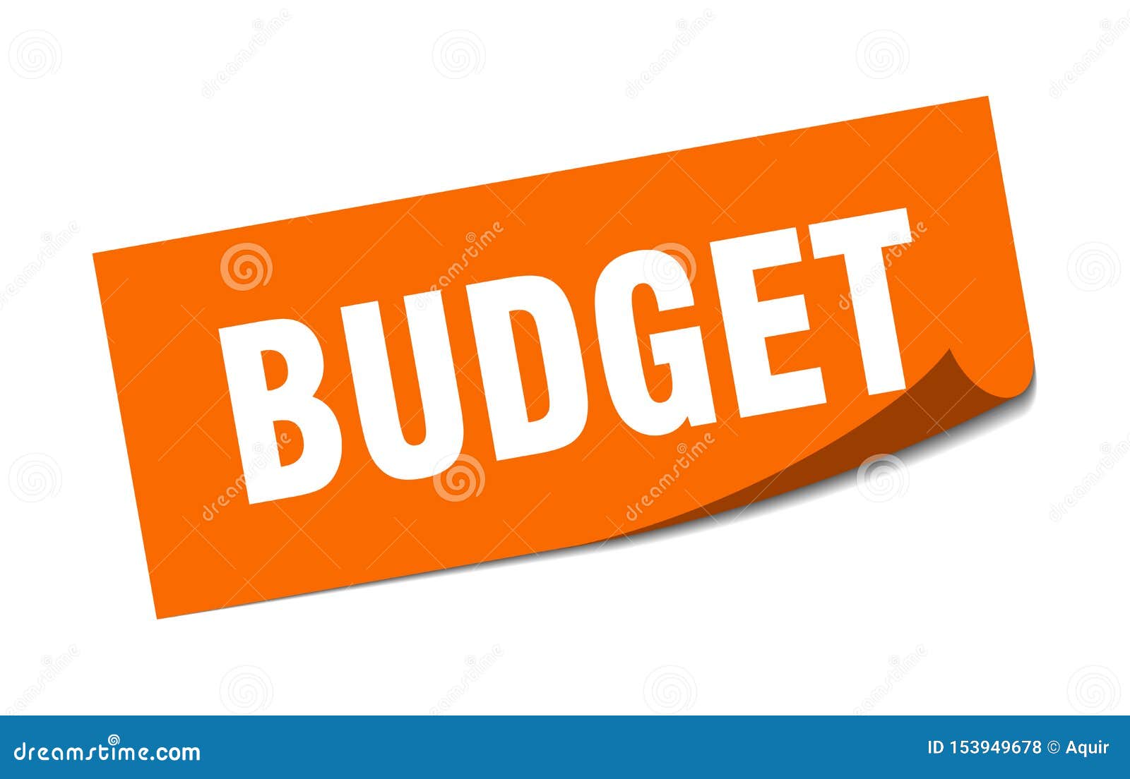 Budget sticker. stock vector. Illustration of orange - 153949678