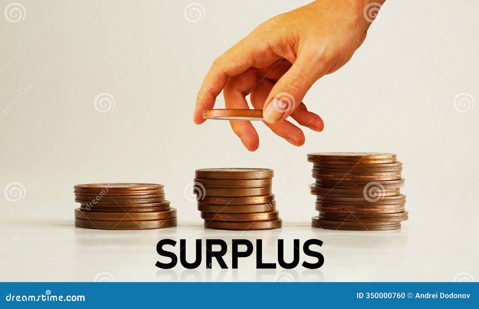 Budget Surplus is Shown Using the Text Stock Photo - Image of income ...