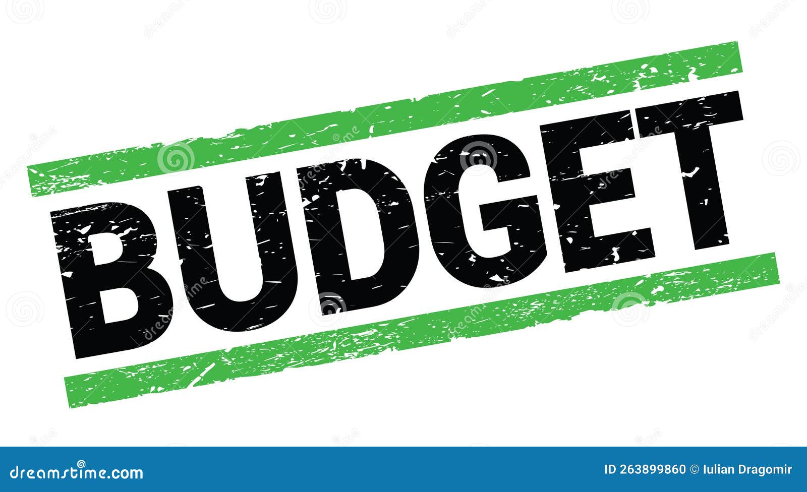 BUDGET Text on Green Rectangle Stamp Sign Stock Illustration ...