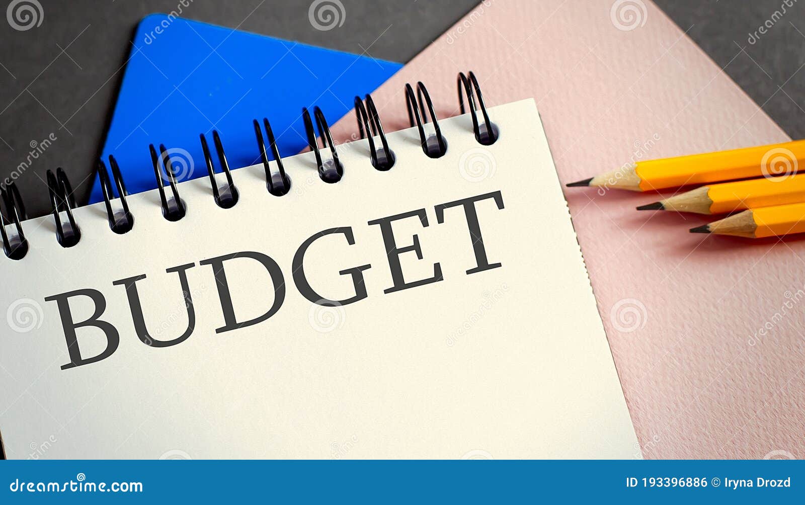 BUDGET Text on Office Notebook with Office Tools Stock Photo - Image of ...