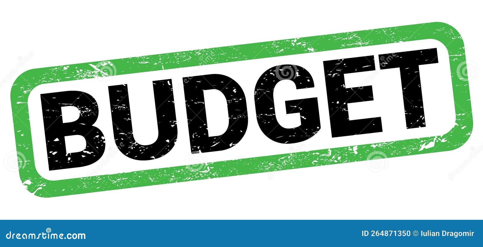 BUDGET Text Written on Green-black Rectangle Stamp Stock Illustration ...