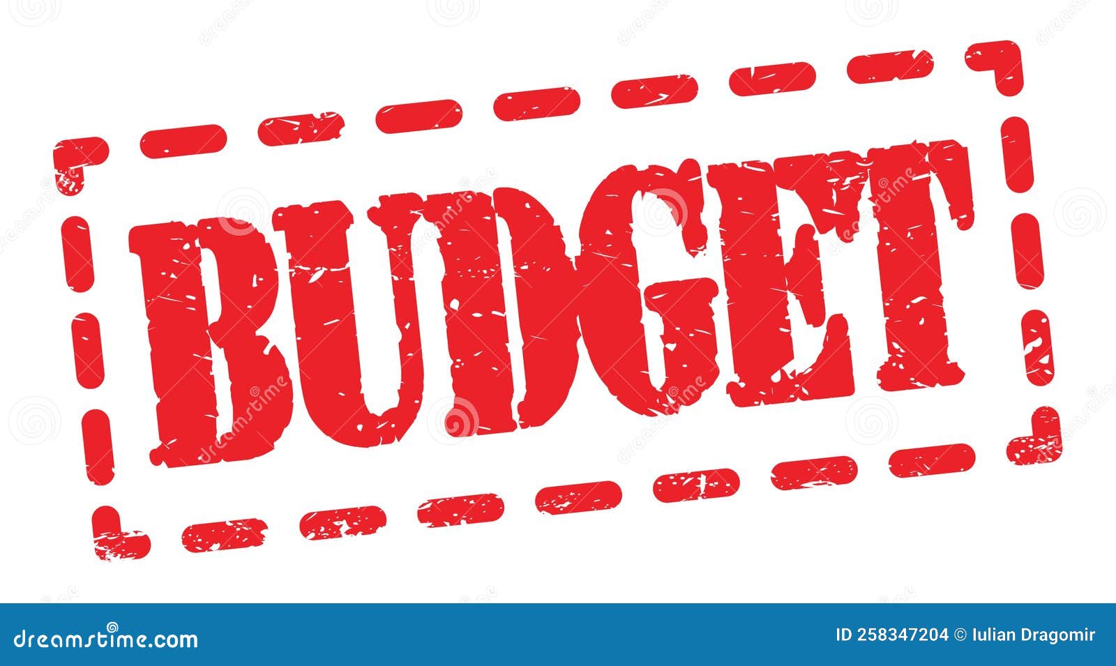 BUDGET Text Written on Red Stamp Sign Stock Illustration - Illustration ...