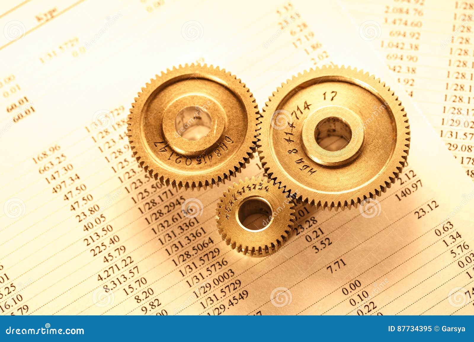 Budget and Three Mechanical Ratchets Stock Image - Image of document ...