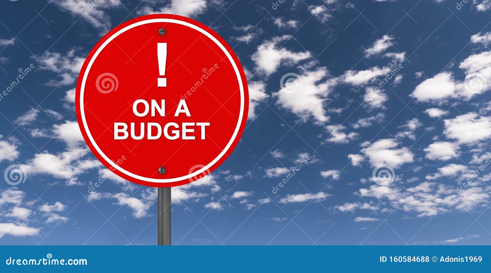On a budget traffic sign stock illustration. Illustration of economy ...