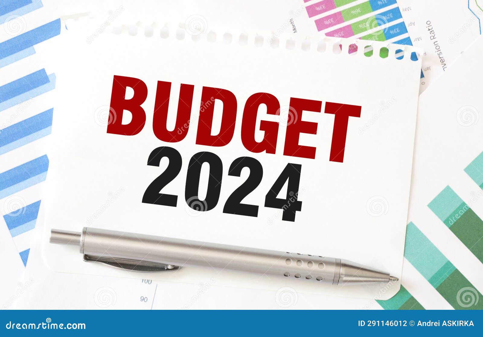 BUDGET 2024 on White Paper Sheet and Charts Stock Photo - Image of ...