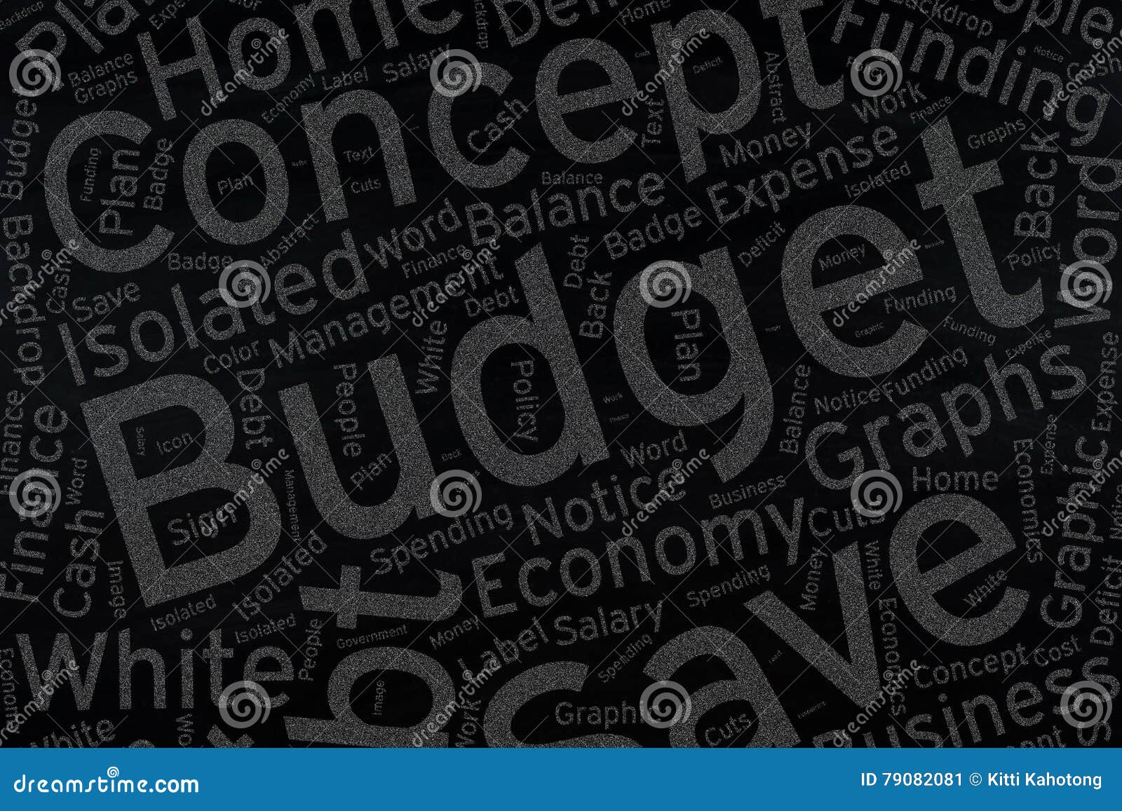 Budget ,Word Cloud Art on Blackboard Stock Image - Image of policy ...