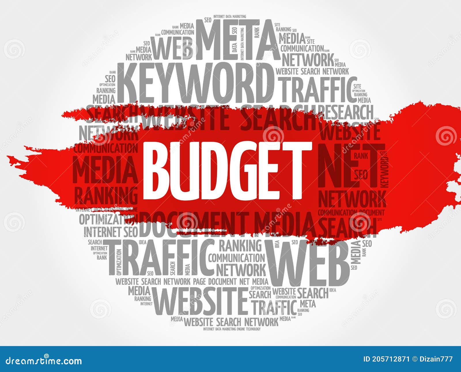BUDGET word cloud stock illustration. Illustration of conditions ...