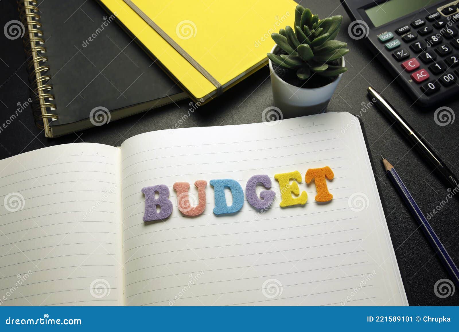 Budget Word Made with Colorful Felt Letters Stock Image - Image of date ...