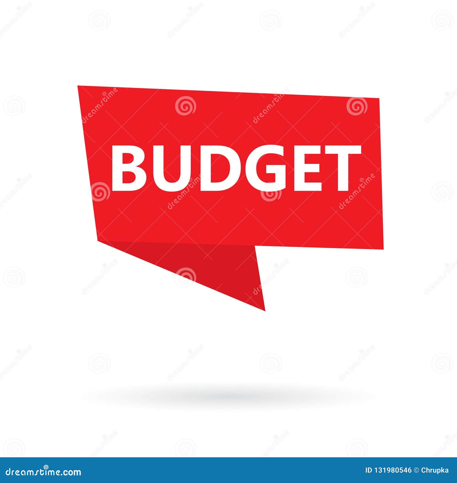 Budget word on a sticker stock vector. Illustration of flat - 131980546