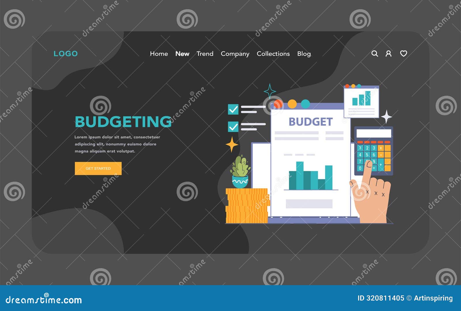 Budgeting Concept. Flat Vector Illustration Stock Vector - Illustration ...