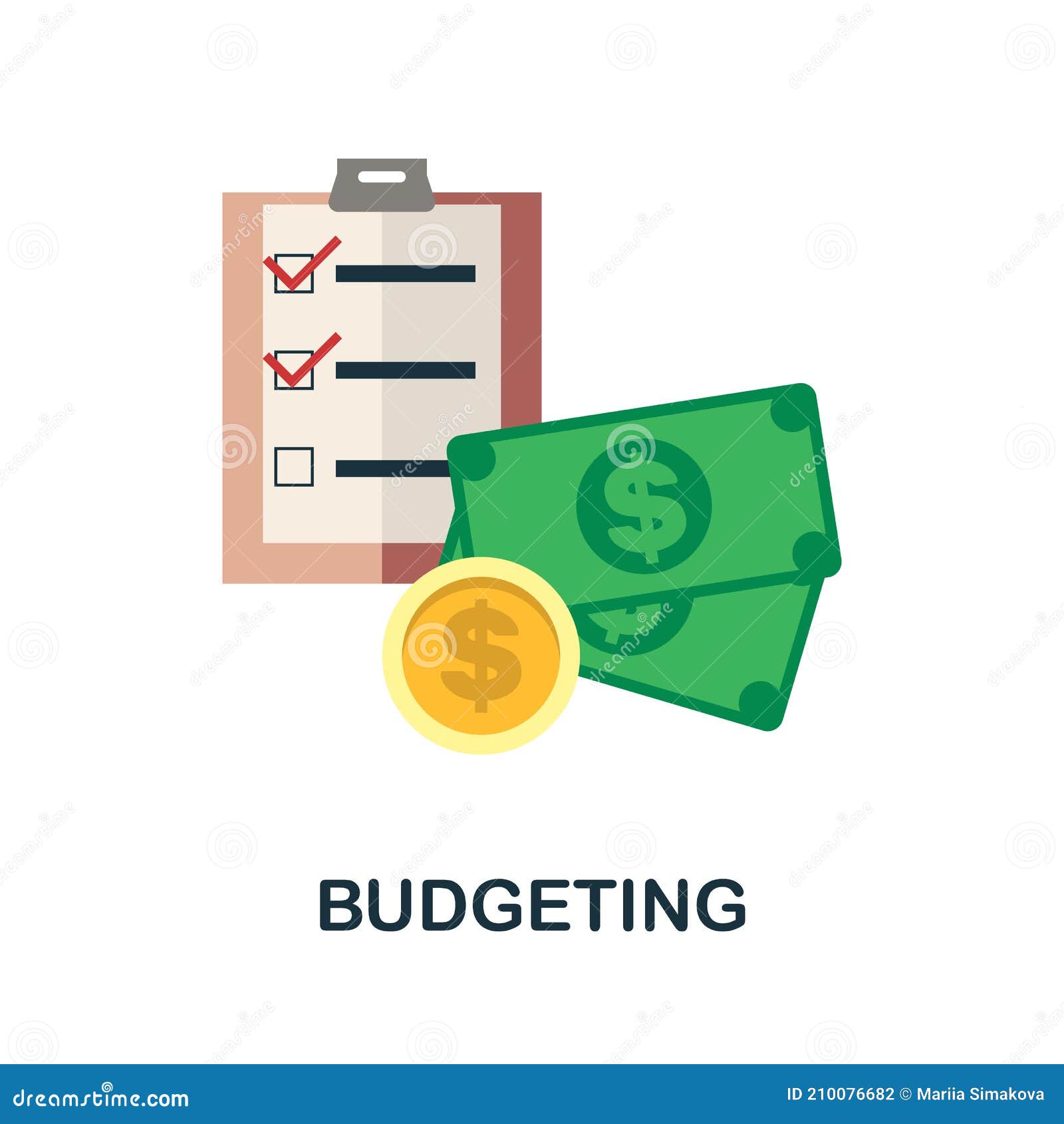 Budgeting Flat Icon. Color Simple Element from Fintech Collection ...