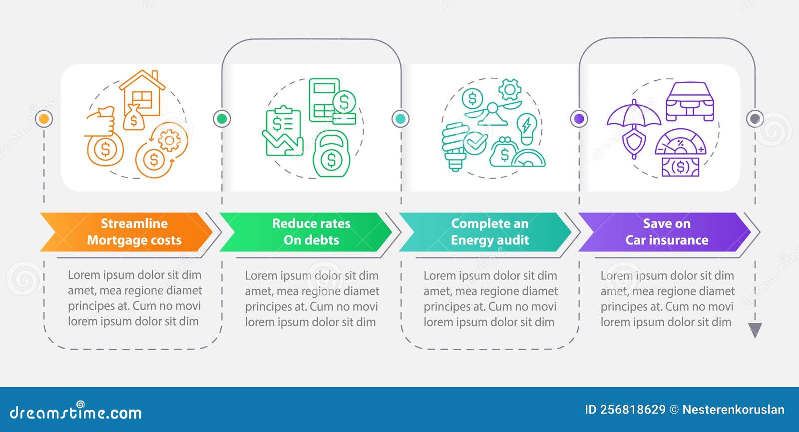 Budgeting for Inflation Rectangle Infographic Template Stock Vector ...