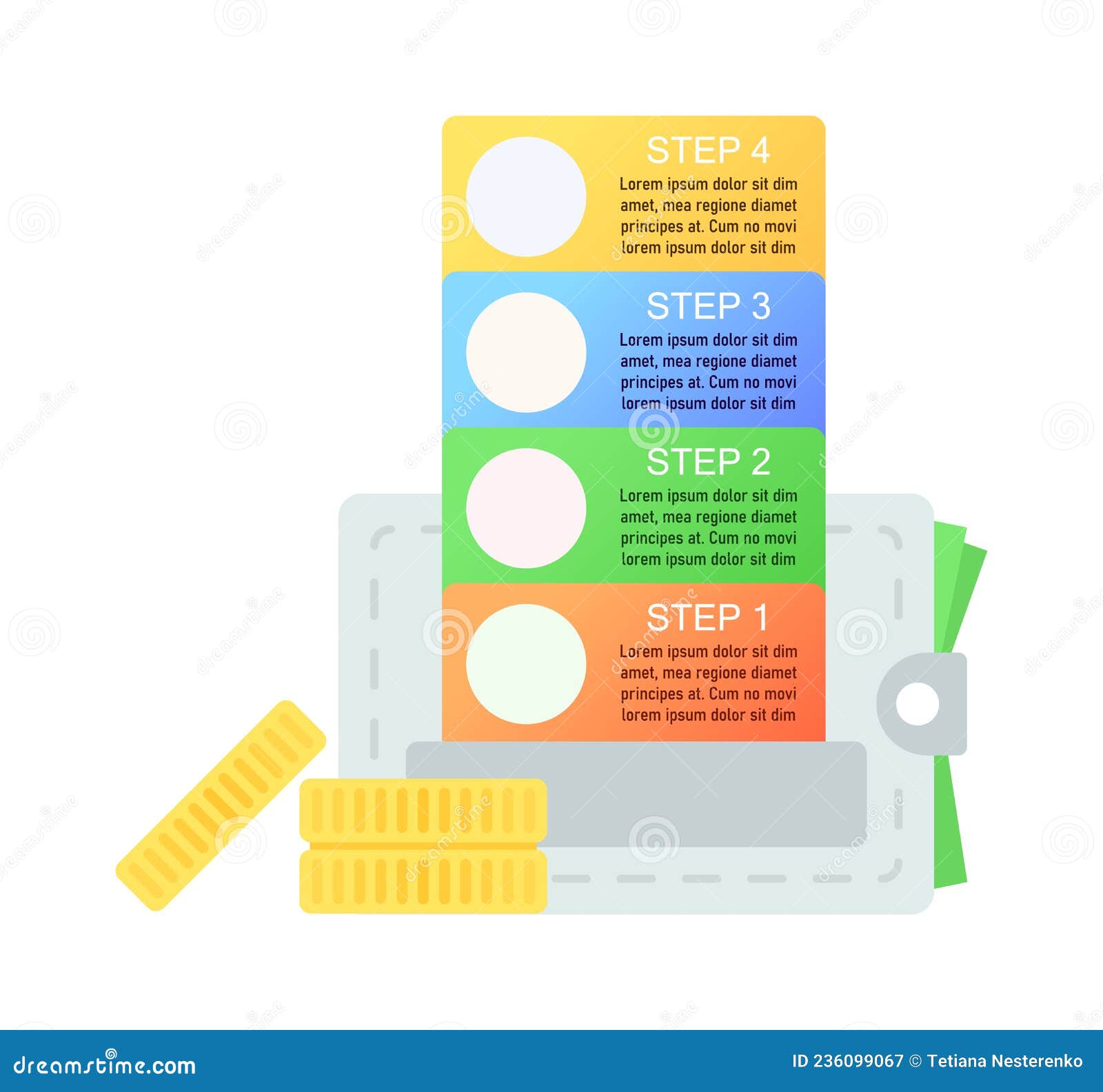Budgeting Infographic Chart Design Template Stock Vector - Illustration ...