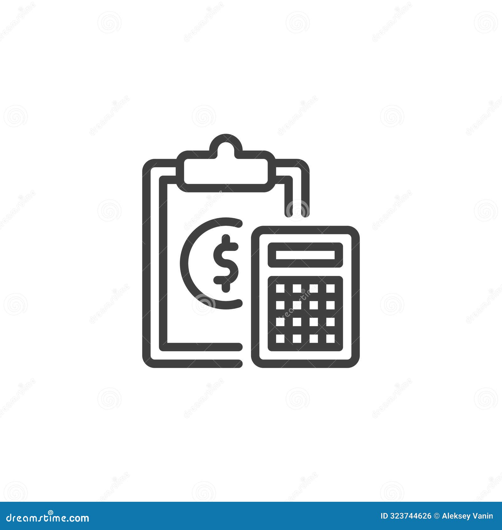 Budgeting Process Line Icon Stock Illustration - Illustration of ...
