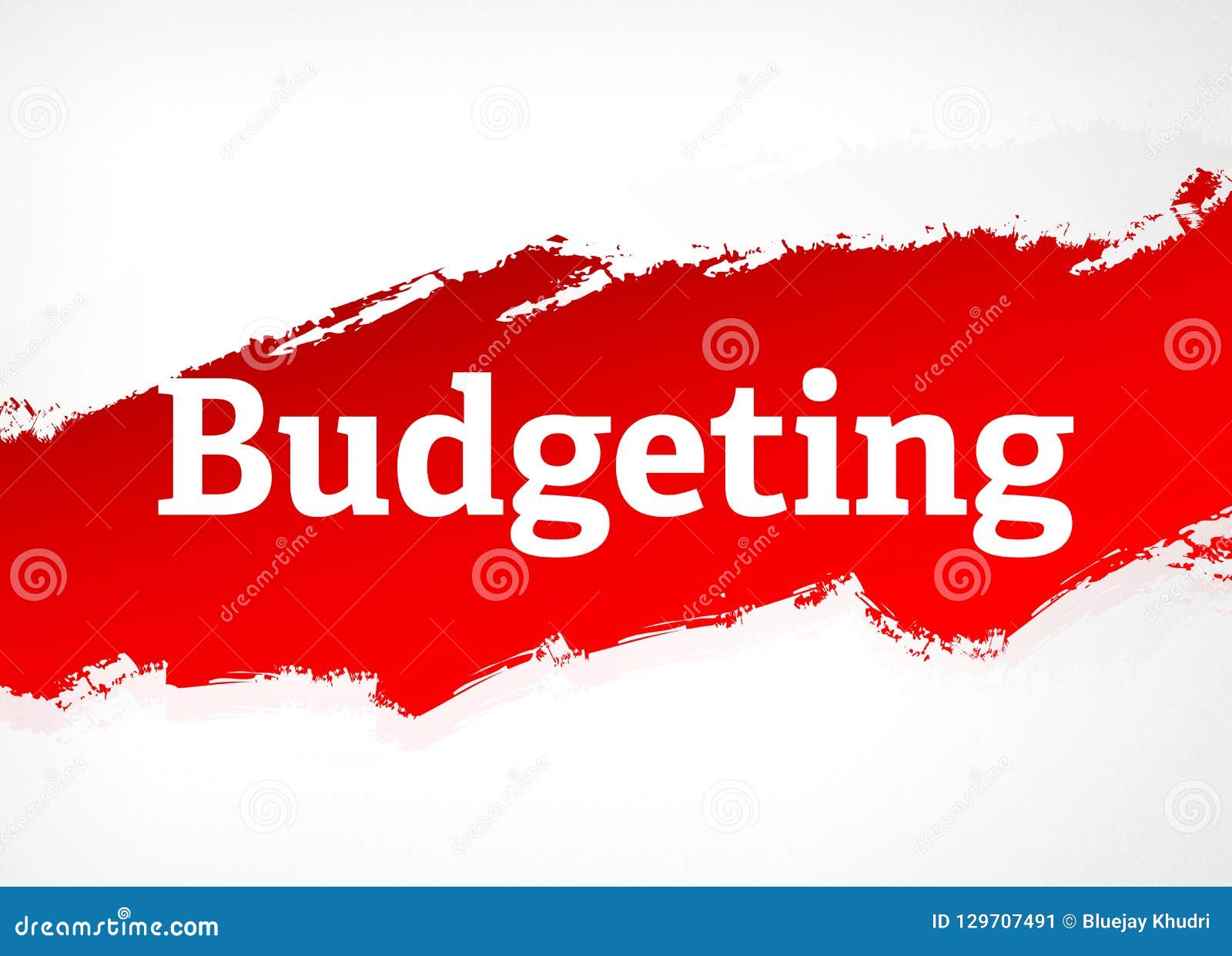 Budgeting Red Brush Abstract Background Illustration Stock Illustration ...