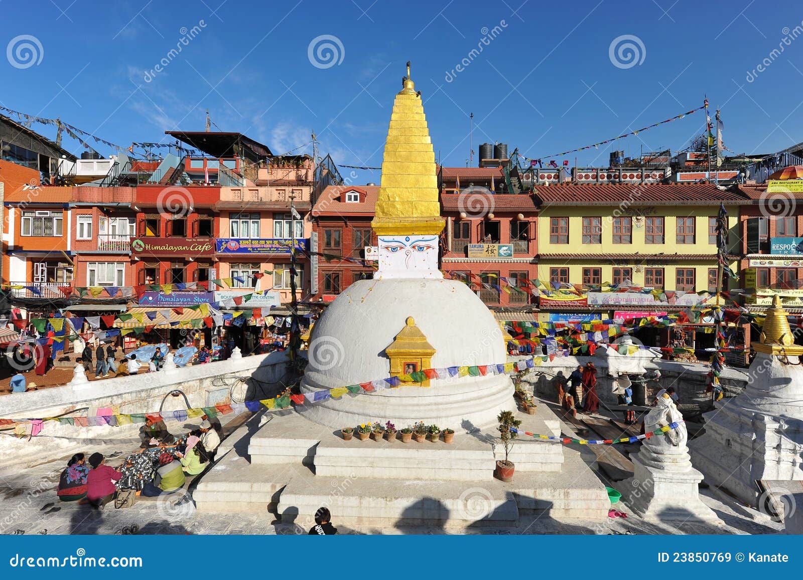 Budhanath Stupa in Kathmandu, Nepal Editorial Stock Image - Image of ...