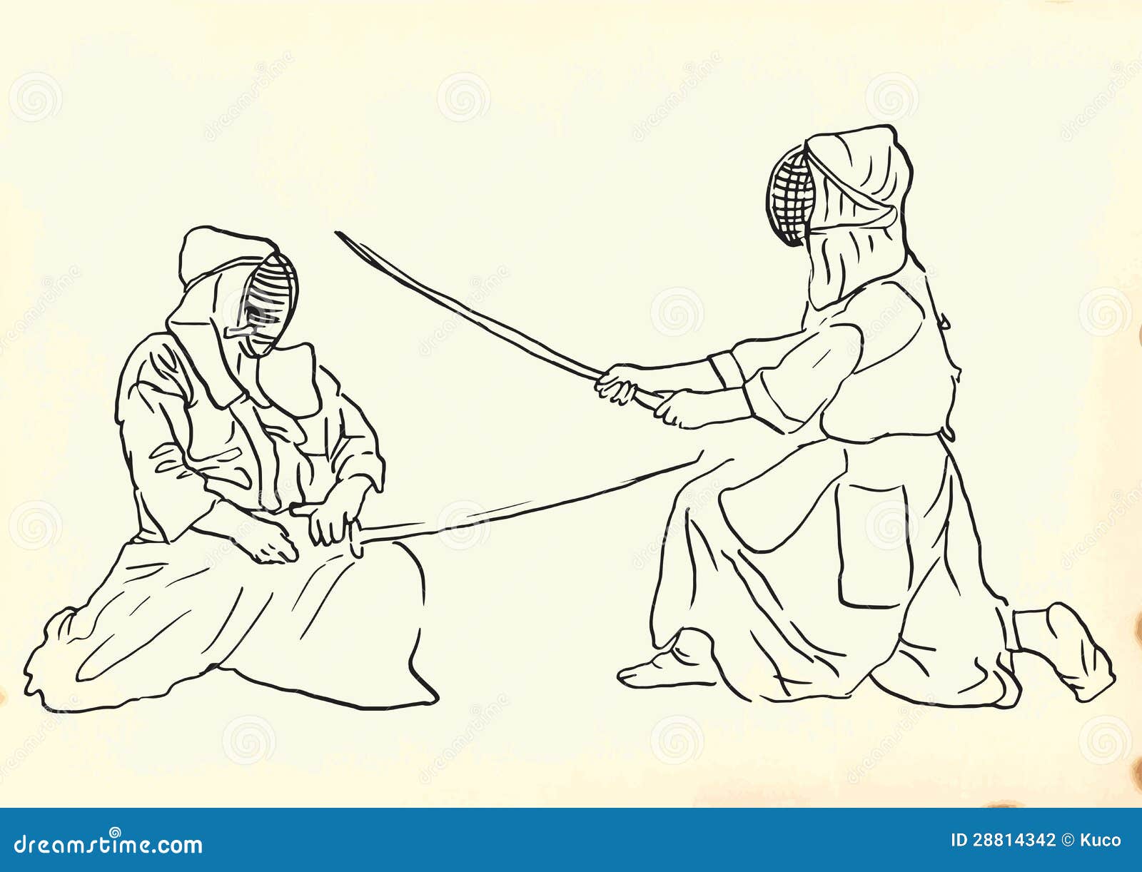 Budo warriors stock vector. Illustration of perception - 28814342