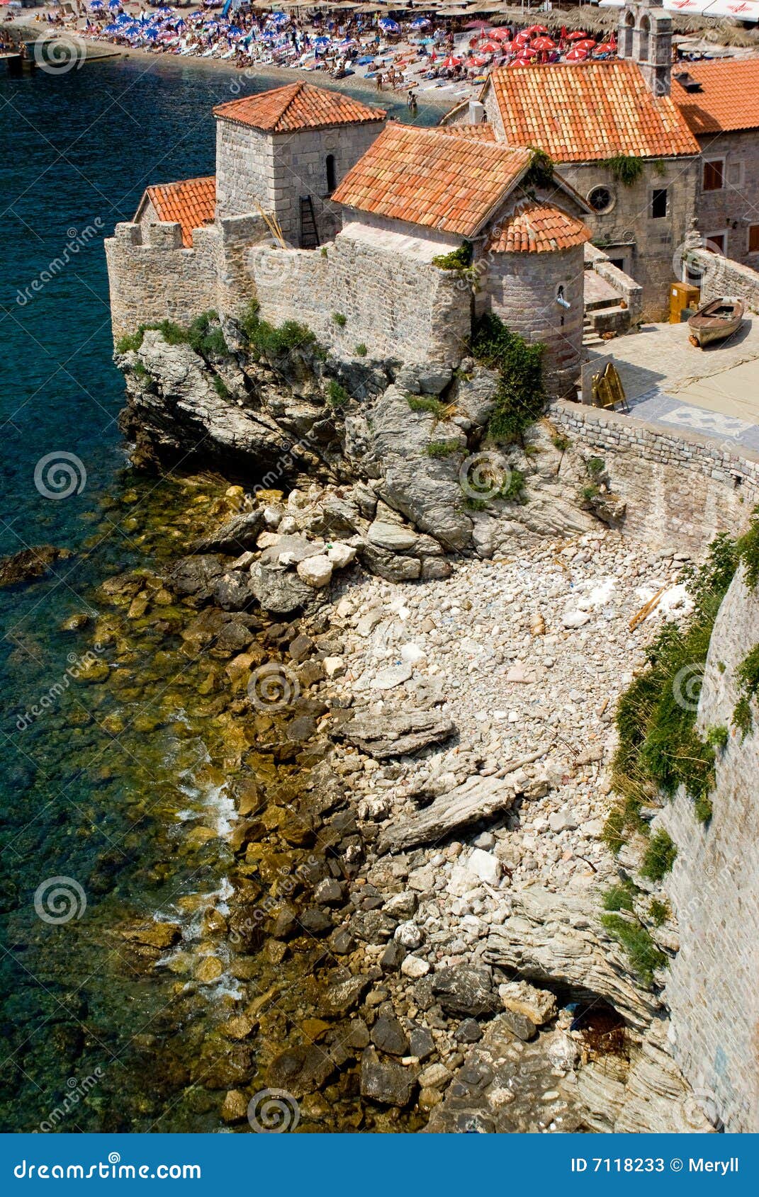 Budva Fortress Architecture Stock Image - Image of outdoors, beach: 7118233