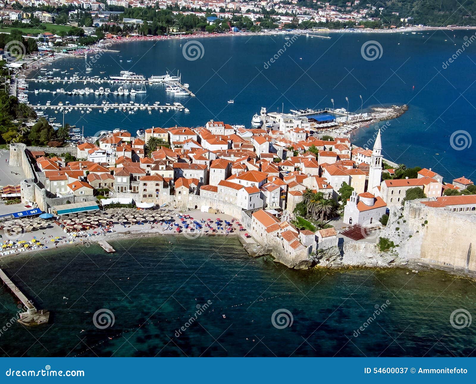 Budva, Montenegro stock image. Image of rock, city, town - 54600037 Budva, Montenegro stock image. Image of rock, city, town - 54600037