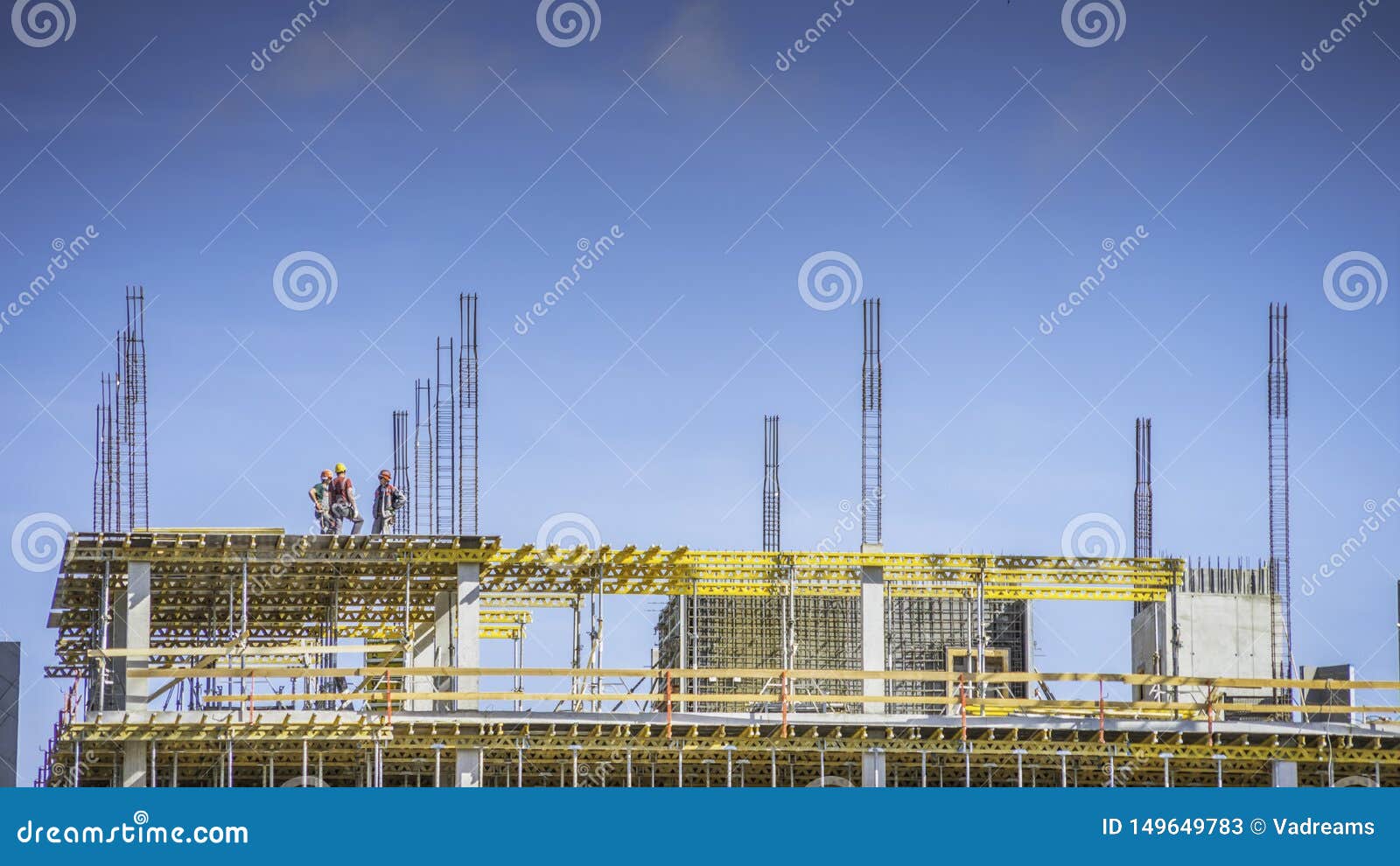 Vilnius, Lithuania - June 03, 2019: Construction Workers Working on ...