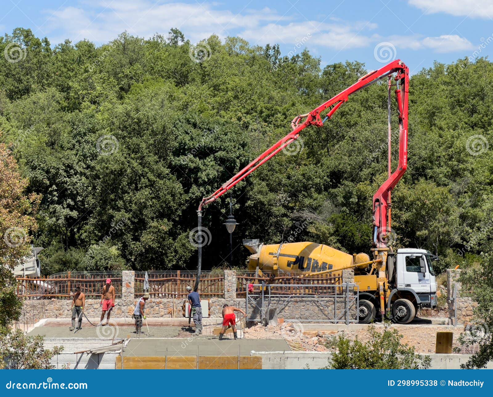Budva, Montenegro - 05 August 2023: Workers at the Construction Site ...