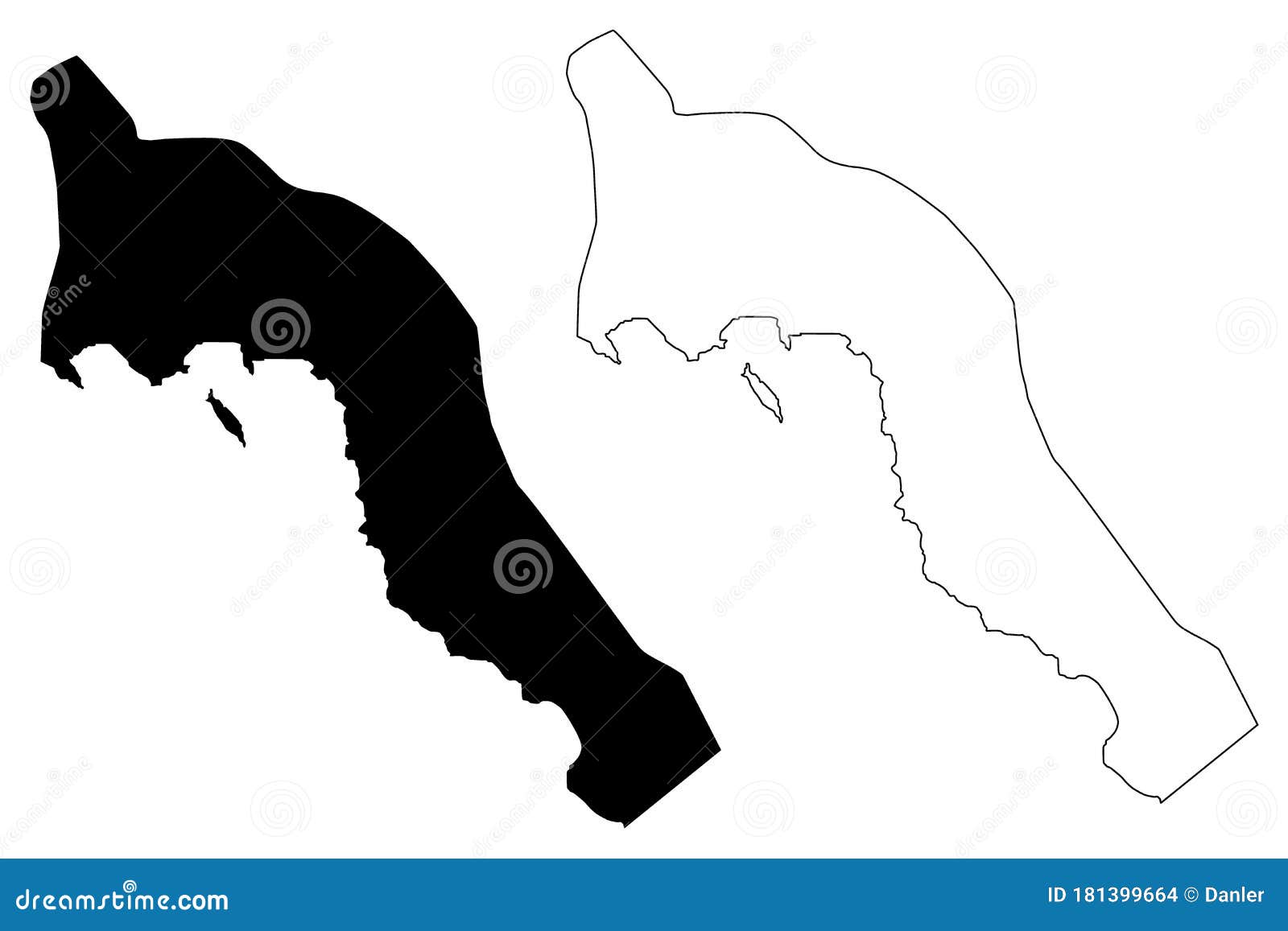 Budva Municipality Montenegro, Municipalities of Montenegro Map Vector ...