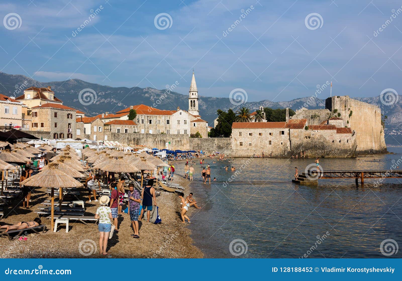 Budva Riviera in Budva, Montenegro Redactionele Fotografie - Image of ...