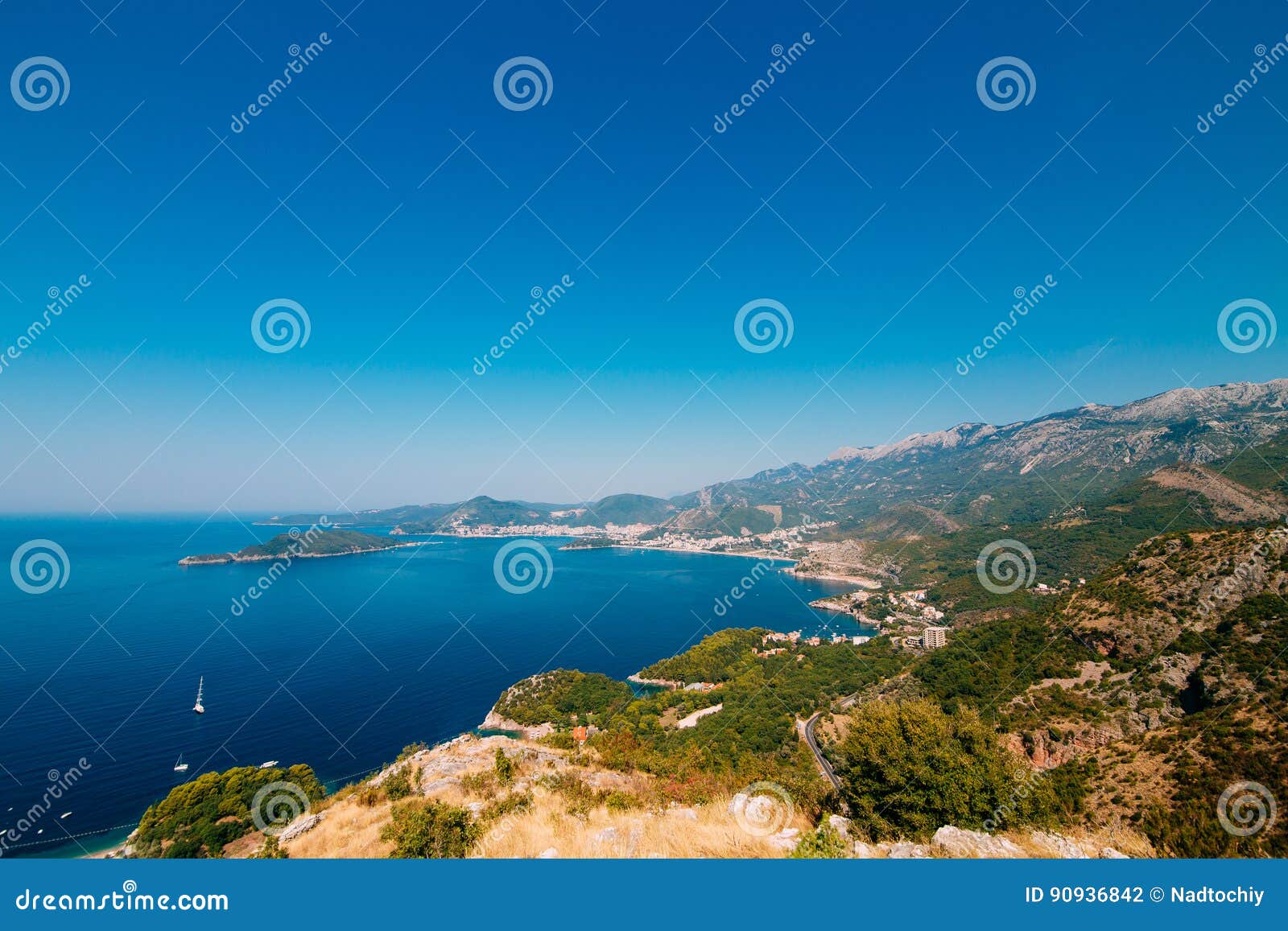 The Budva Riviera in Montenegro Stock Photo - Image of history ...