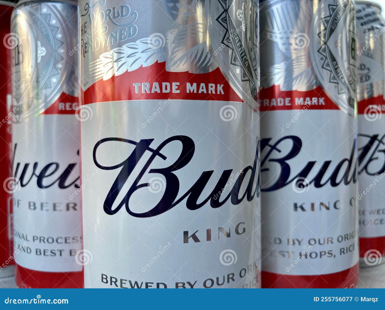 Budweiser beer metal can editorial photography. Image of closeup ...