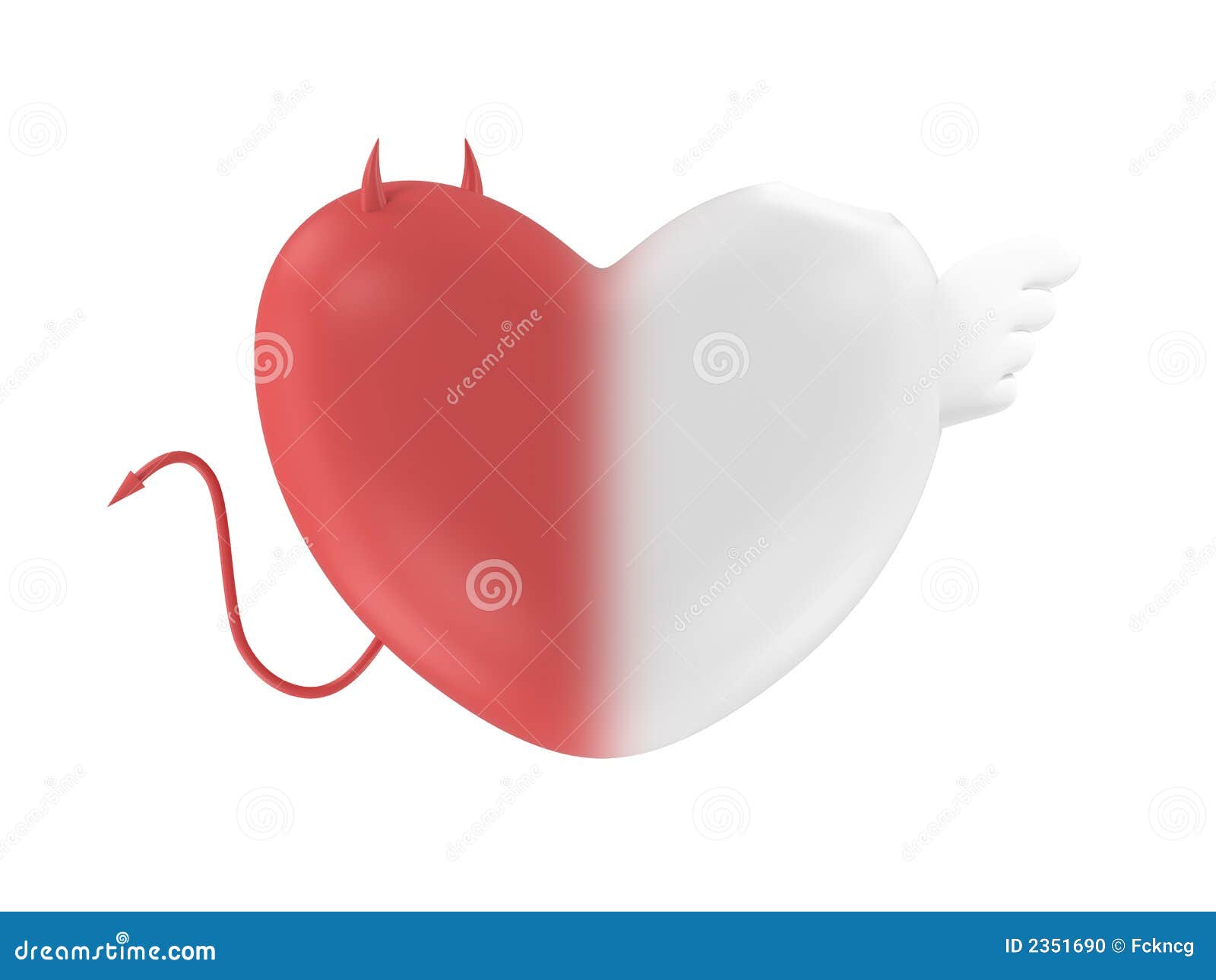 Buen corazón malvado stock de ilustración. Ilustración de objeto - 2351690