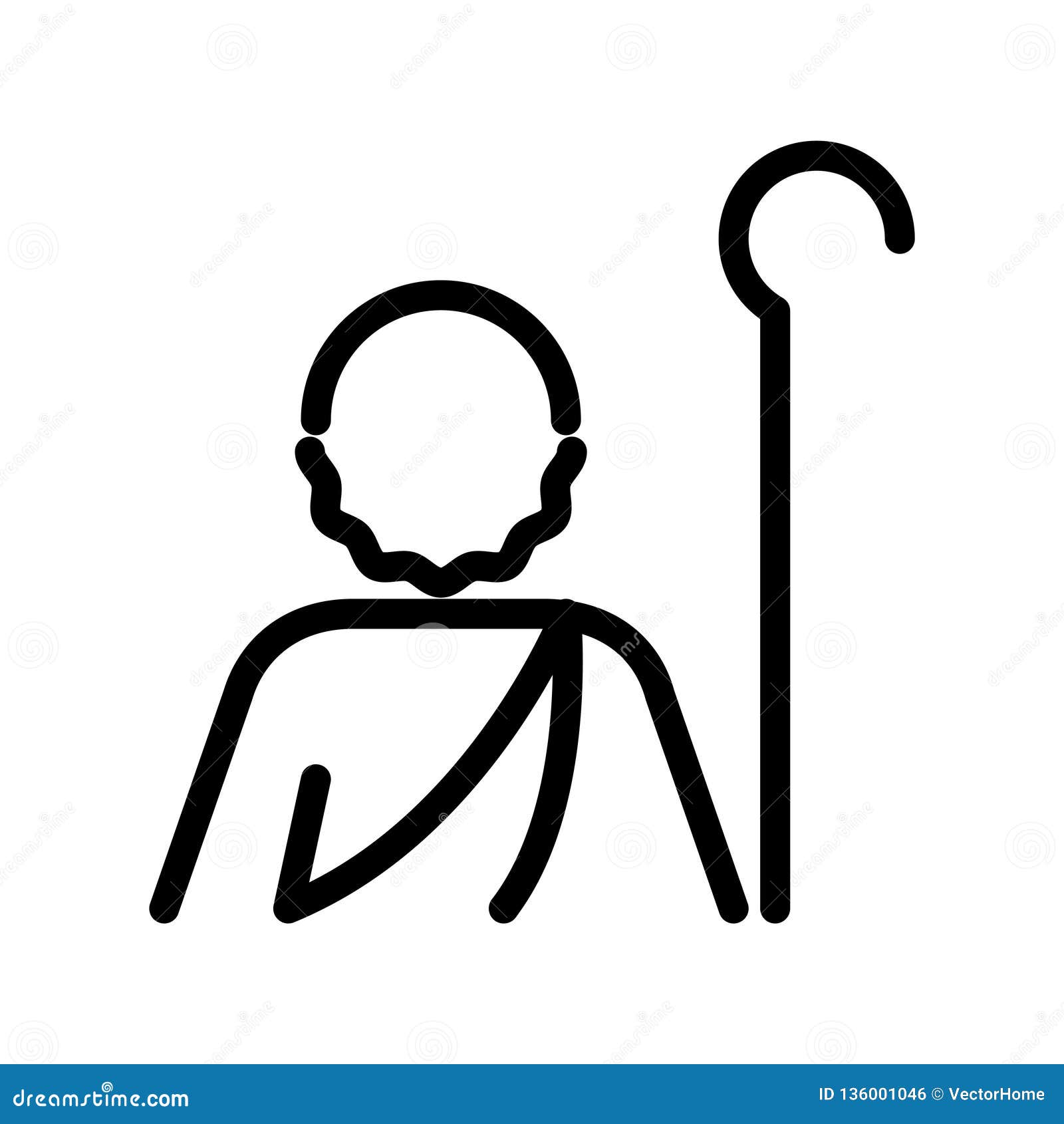 Buen Icono Del Pastor, Ejemplo Ilustración del Vector - Ilustración de ...