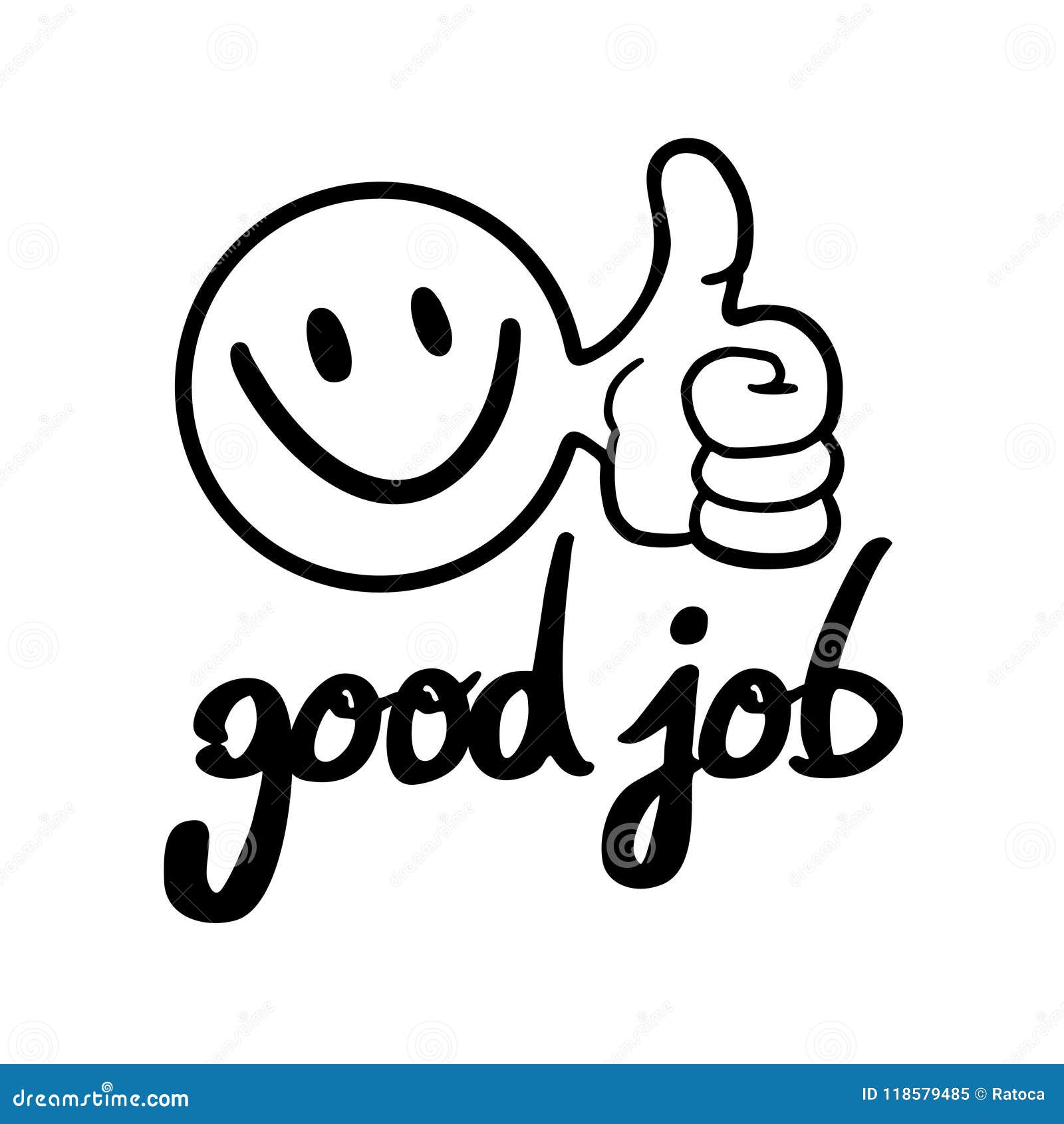 Buen icono del trabajo ilustración del vector. Ilustración de pegatina ...