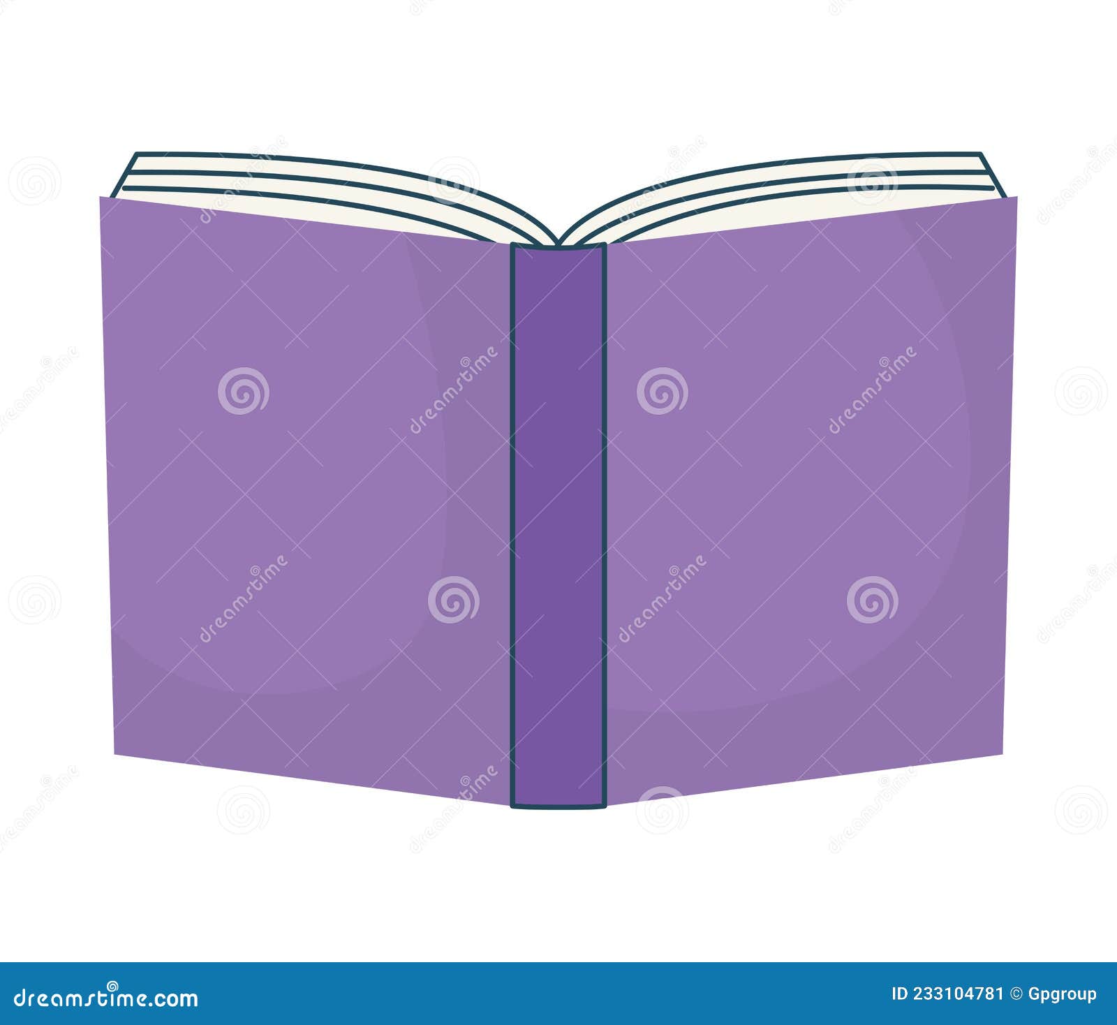 Buen libro morado ilustración del vector. Ilustración de aislado ...
