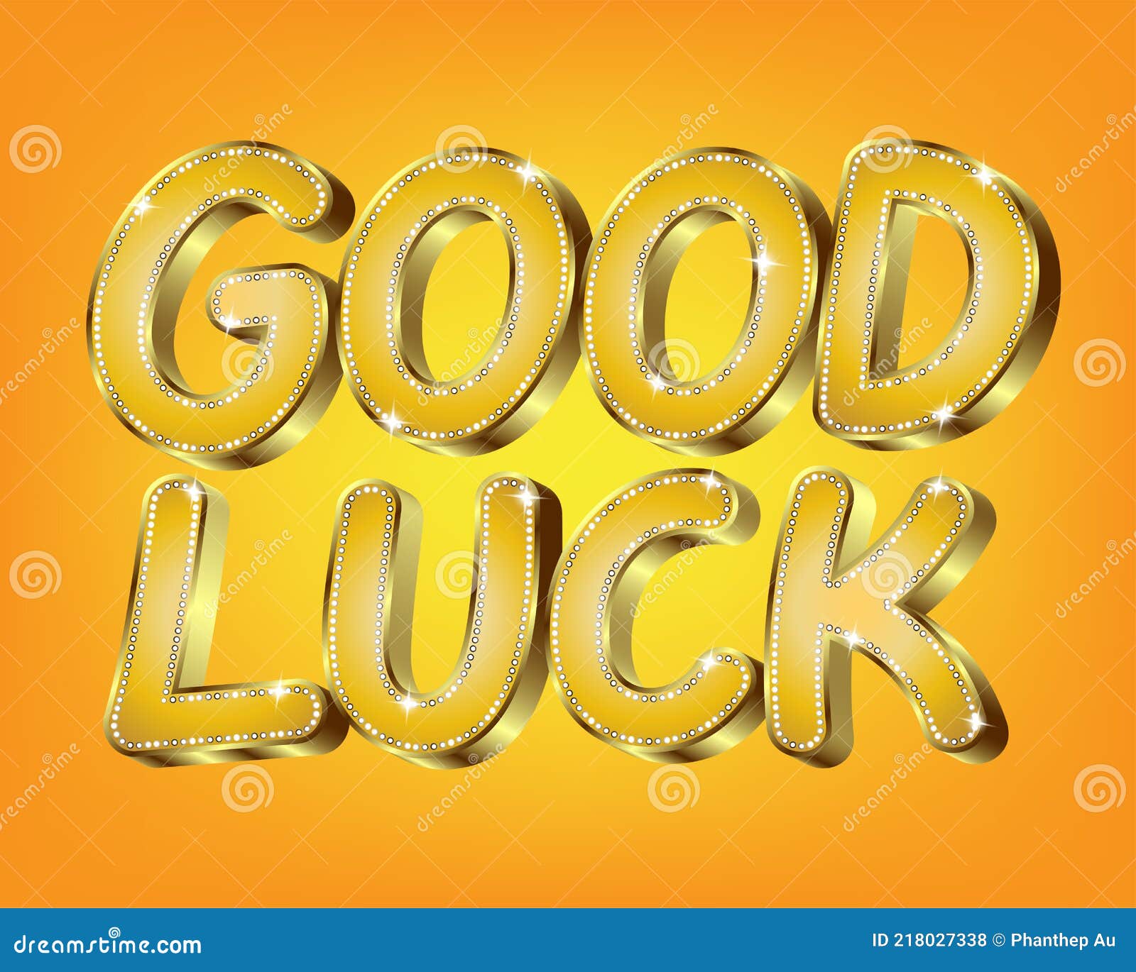 Buena Suerte Letras Manuscritas Vector Ilustración del Vector ...