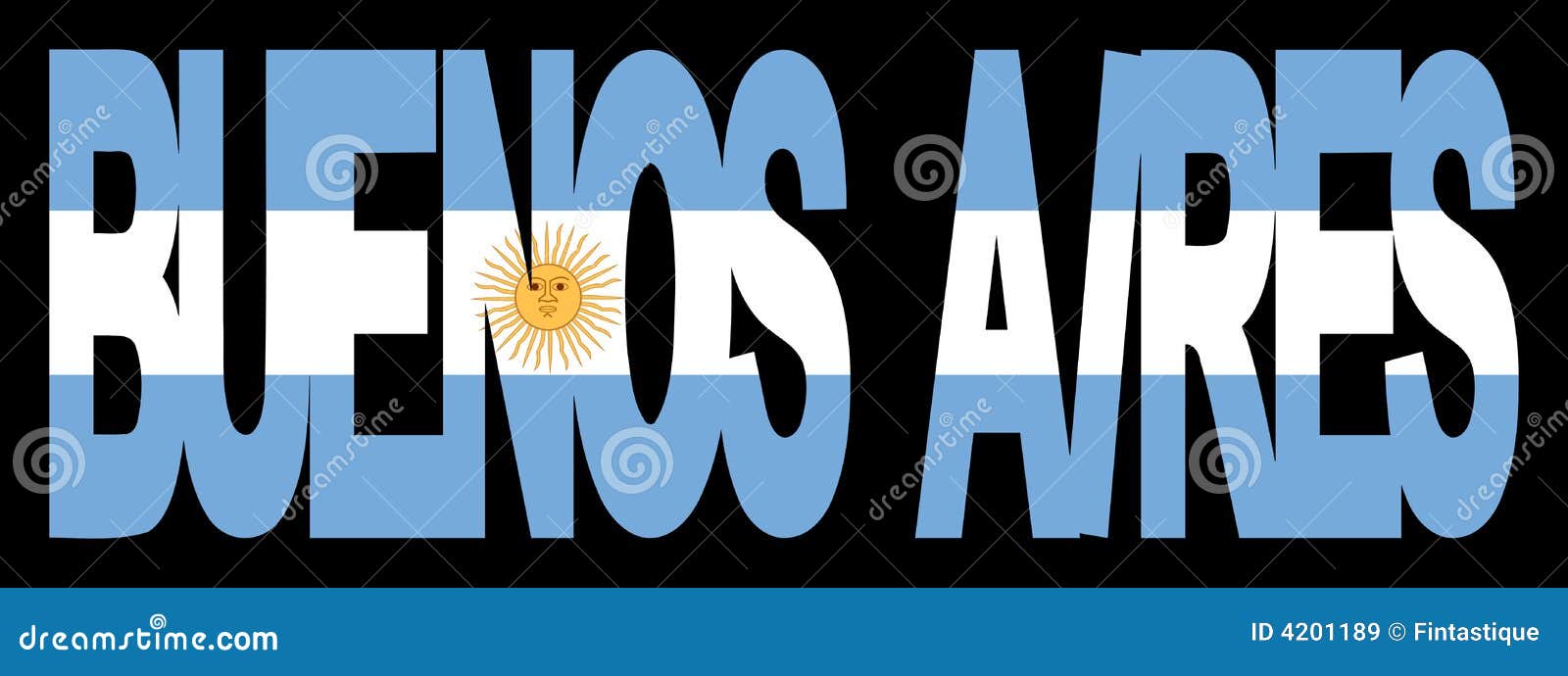 Buenos Aires Text with Flag Stock Vector - Illustration of silhouette ...