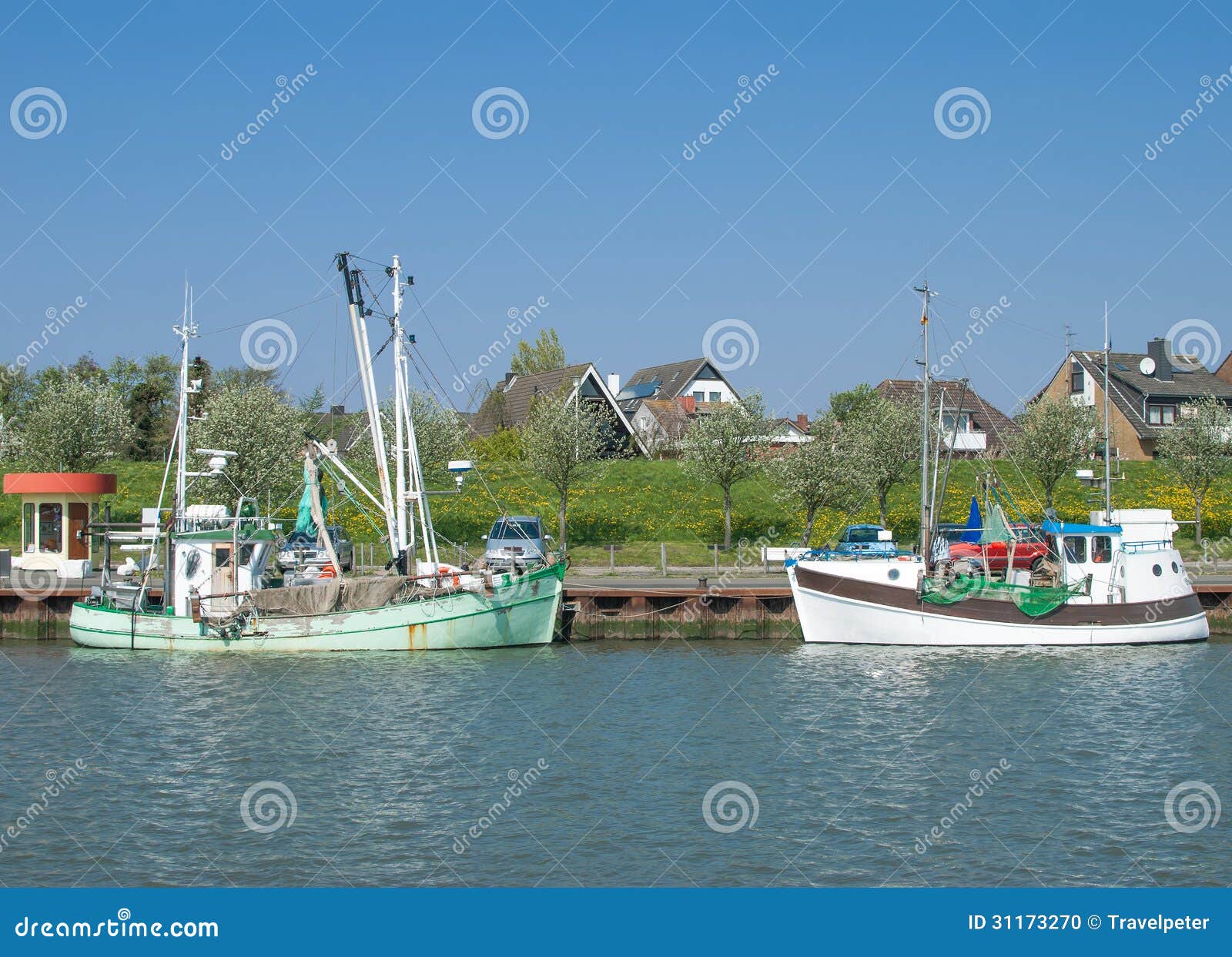 Buesum, Noordzee, Duitsland Stock Foto - Image of boot, bestemming ...