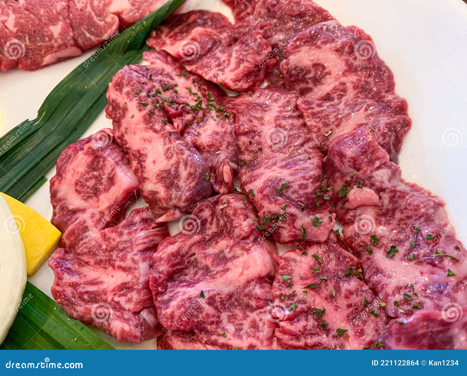 Buey Corea Parrillada Grill Sampler Falda Filete Foto de archivo ...