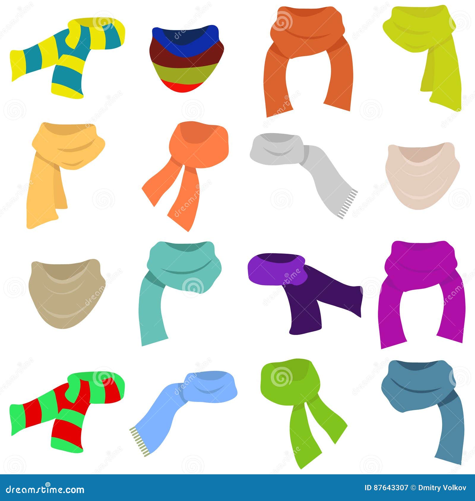 Bufanda ilustración del vector. Ilustración de accesorio - 87643307