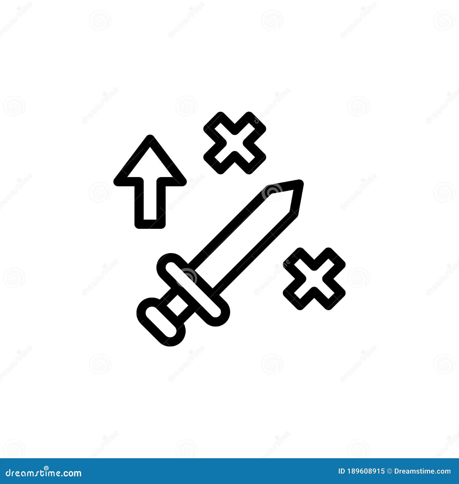 Buff Icon. Simple Line, Outline Vector Elements of Video Game Icons for ...