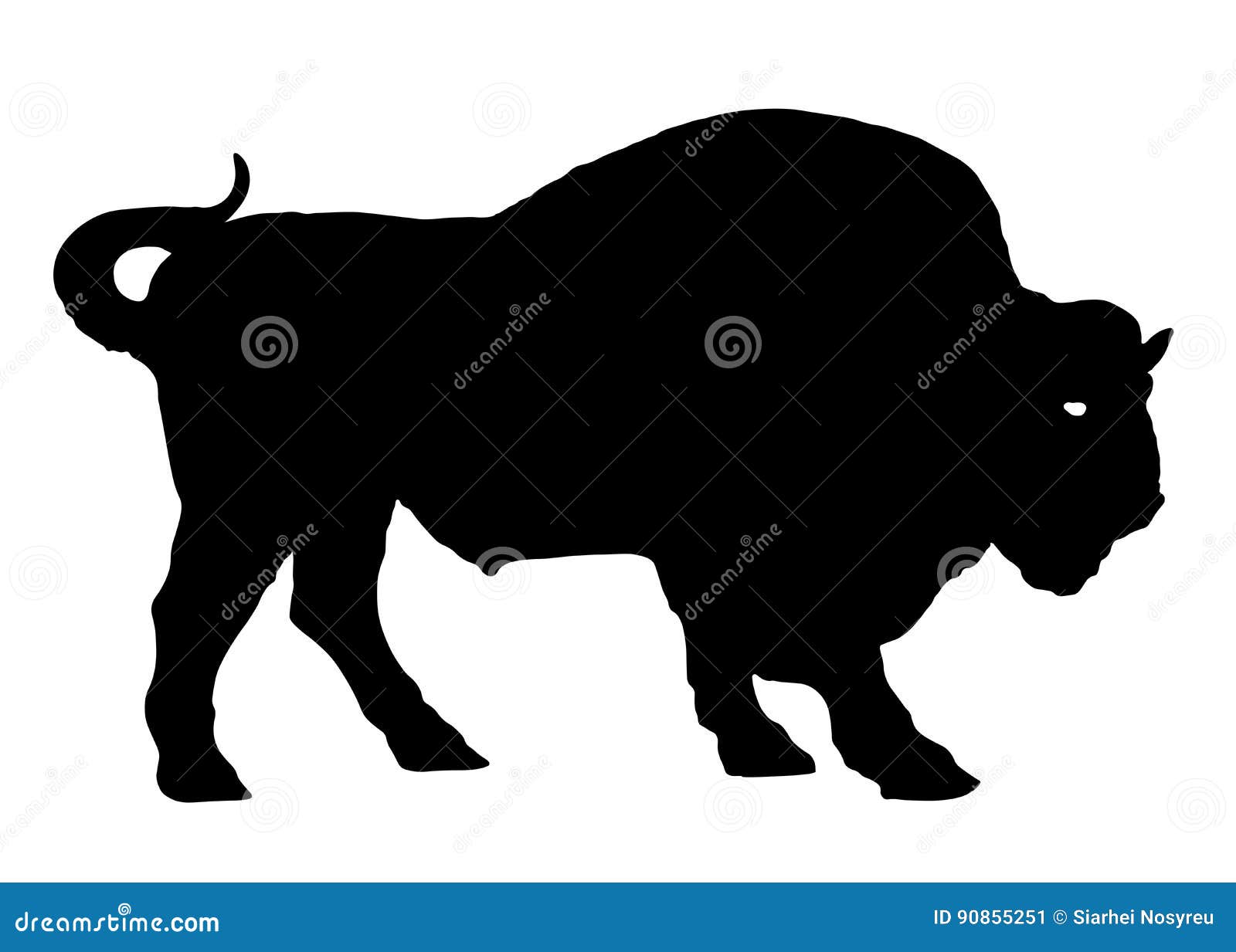 Buffalo, Bison, Bull, Silhouette Stock Vector - Illustration of graphic ...